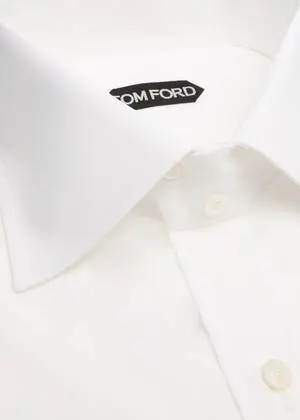 TOM FORD Classic-fit Cotton Dress Shirt - Optical Wh