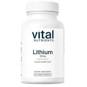 VITAL NUTRIENTS Lithium Orotate 20mg 90 Capsules - One-color