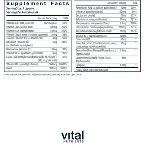 VITAL NUTRIENTS Once Daily Multivitamin 60 Capsules