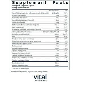 VITAL NUTRIENTS Multi-nutrients 180 Capsules