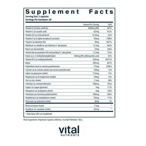 VITAL NUTRIENTS Multi-nutrients 3 Citrate/malate 180 Capsules