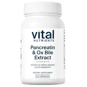 VITAL NUTRIENTS Pancreatin And Ox Bile 60 Capsules - One-color