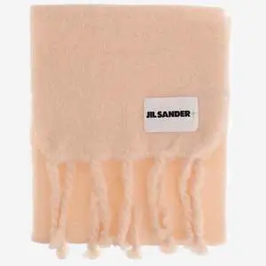 JIL SANDER Wool Blend Scarf With Logo