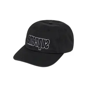 Supreme Reverse Logo 6-panel Cap - Black