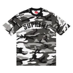 Supreme Intarsia Camo Short-sleeve Top 'snow Camo - White