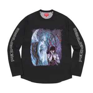 Supreme X The Crow Raglan Long-sleeve Top Graveyard - Black