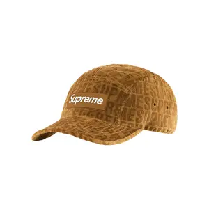 Supreme Velvet Pattern Camp Cap - Brown