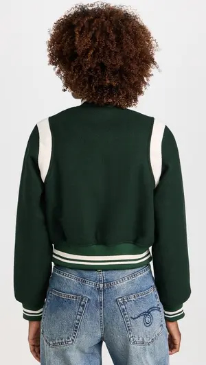 Blanknyc Smart Move Bomber Jacket - Green Combo