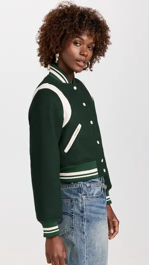 Blanknyc Smart Move Bomber Jacket - Green Combo