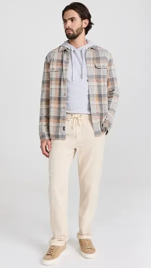 Faherty Brand Sunwashed Slub Hoodie - Light Grey Heather