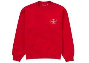 Supreme Crest Crewneck Sweatshirt - Red
