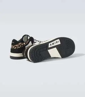 Amiri Leopard Skel Top Low Leather Sneakers - Multicoloured
