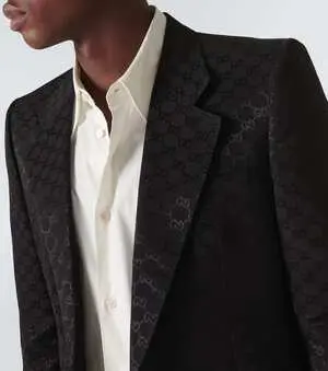 Gucci Gg Canvas Cotton-blend Blazer
