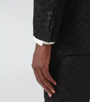 Gucci Gg Canvas Cotton-blend Blazer