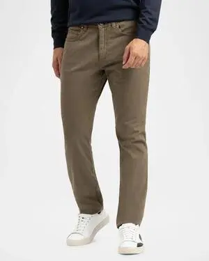Boglioli Washed Cotton Five-pocket Pants - Nut