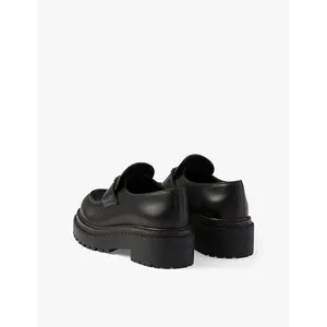 Prada Brand-plaque Leather Loafers