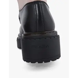 Prada Brand-plaque Leather Loafers