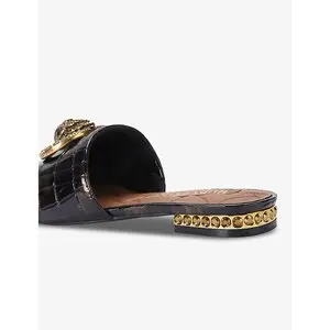 Kurt Geiger Chelsea Eagle-embellished Flat Faux-leather Sandals