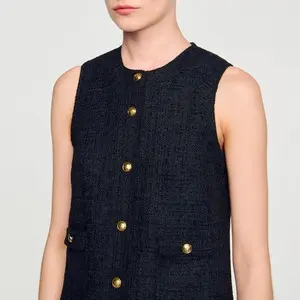 Sandro Mini Tweed Shift Dress
