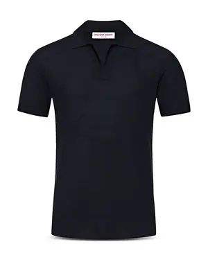 Orlebar Brown Horton Cotton Pique Tailored Fit Polo Shirt - Night Iris
