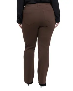 NYDJ Marilyn Straight Ponte Pants - Coffee Bean