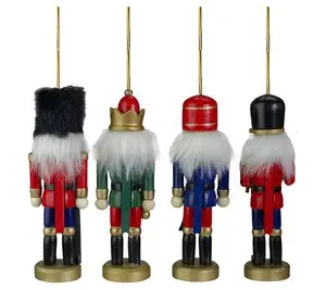 NORTHLIGHT Set Of 4 Assorted Classic Nutcracker Ornaments 5