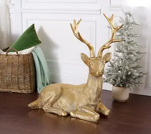 KIM GRAVEL HOME As Is 30' Indoor/outdoor Oversized Sitting Reindeer Kg - One-color