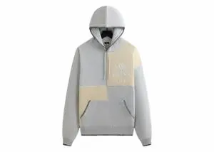 Kith Panelled Nelson Hoodie - Light Heather Grey