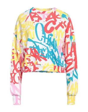 CHIARA FERRAGNI French Terry Sweatshirt - Yellow