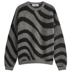Fiorucci Candy Stripe Mohair Sweater - Black Stripes