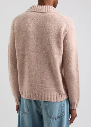 Acne Studios Logo-embroidered Wool Cardigan