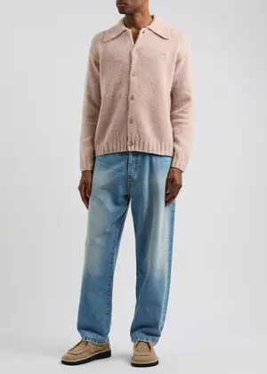 Acne Studios Logo-embroidered Wool Cardigan
