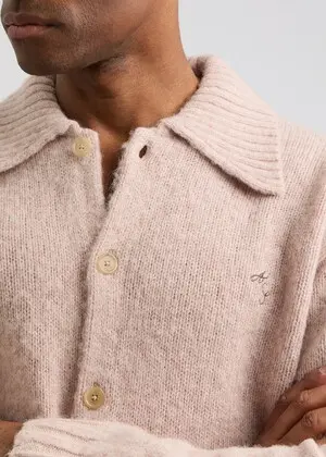 Acne Studios Logo-embroidered Wool Cardigan