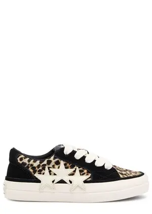 Amiri Sunset Leopard-print Panelled Nubuck Sneakers