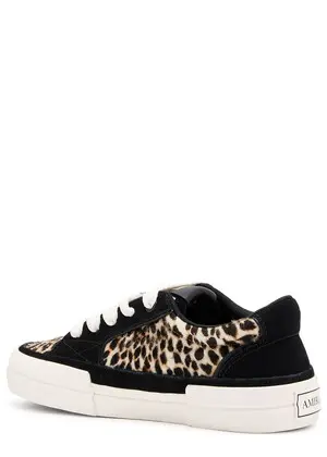 Amiri Sunset Leopard-print Panelled Nubuck Sneakers