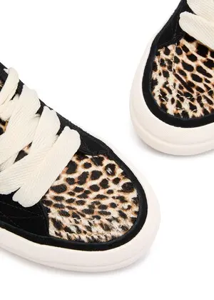 Amiri Sunset Leopard-print Panelled Nubuck Sneakers