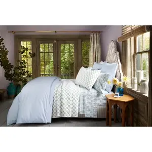 JOHN ROBSHAW Cinde Print Cotton Duvet Cover - Light Indigo