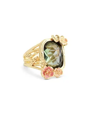 ANABEL ARAM Wildflower Stone Ring - Green/gold