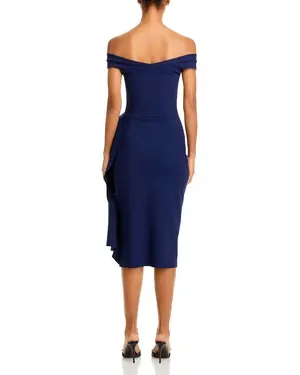 Chiara Boni La Petite Robe Off-the-shoulder Cocktail Dress