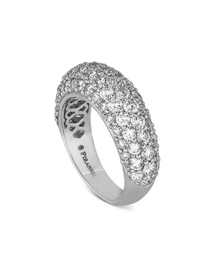PIRANESI Piranesi 18k White Gold Diamond Pave Ring