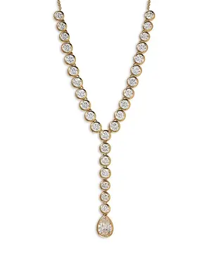 Nadri Cubic Zirconia Lariat Necklace - Gold