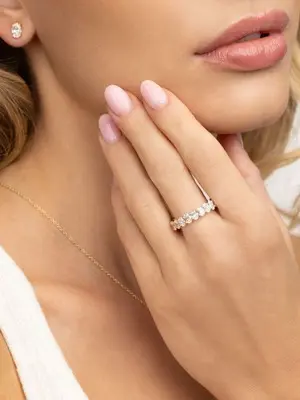 VEYNOU 18kt Recycled Yellow Diamond Eternity Ring
