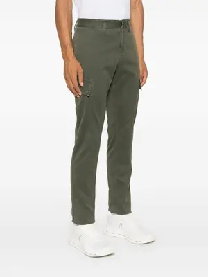 Stone Island Organic Cotton Twill Trousers - Green