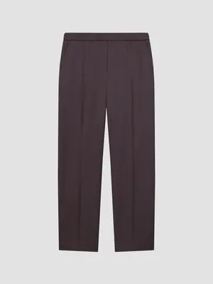 Theory Treeca Wool Crop Trousers - Cacao