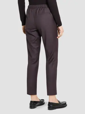 Theory Treeca Wool Crop Trousers - Cacao