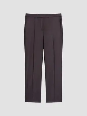 Theory Treeca Wool Crop Trousers Nightshade