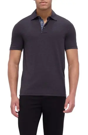 Bugatchi Upf 50+ Polo Shirt Black