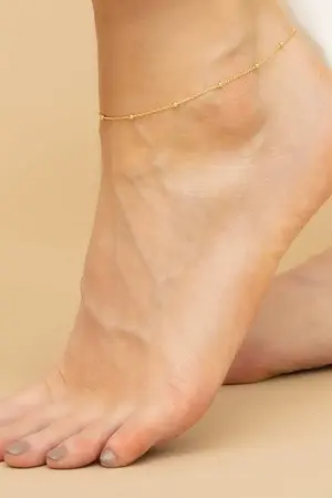 ORADINA 14k Ball Anklet