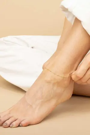 ORADINA 14k Ball Anklet