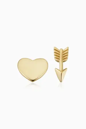 ORADINA 14k Cupid Stud Earrings - Yellow Gold